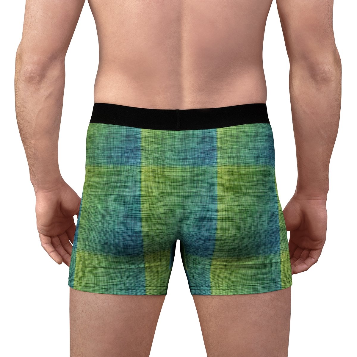 Burlap Texture - Blue to Green Gradient - Men's Boxer Briefs (AOP ...